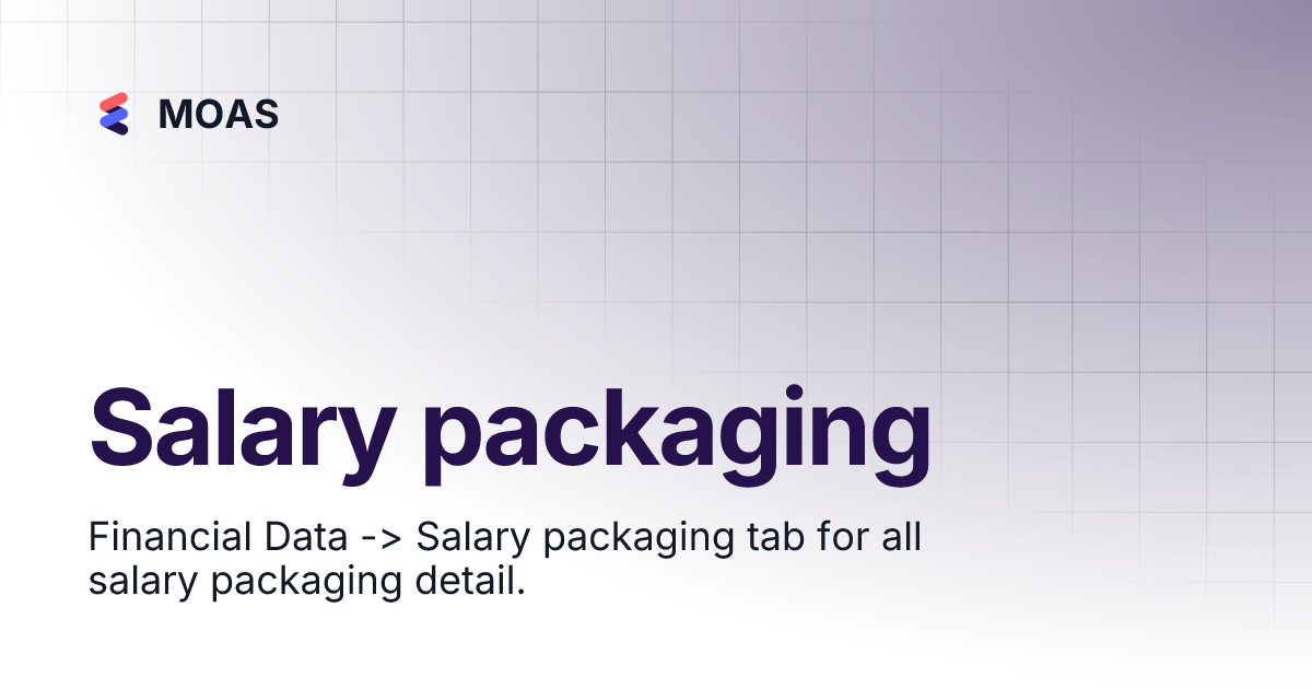Salary packaging | MOAS
