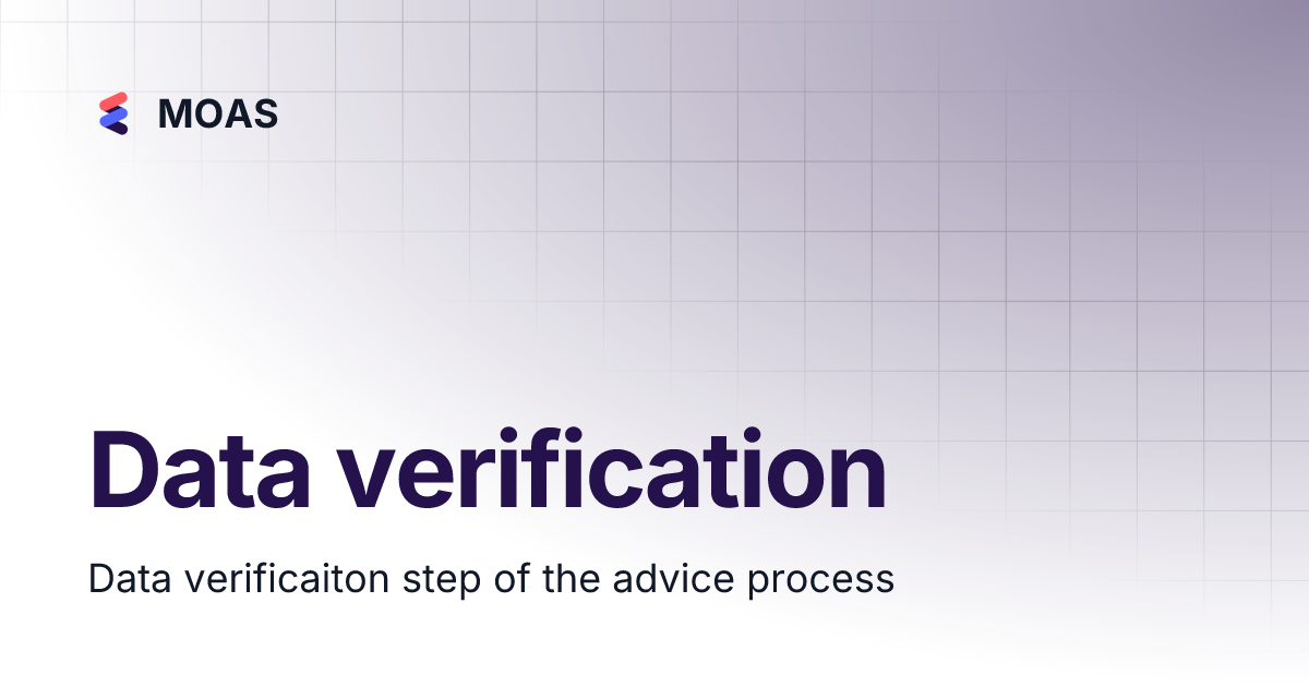 Data verification | MOAS