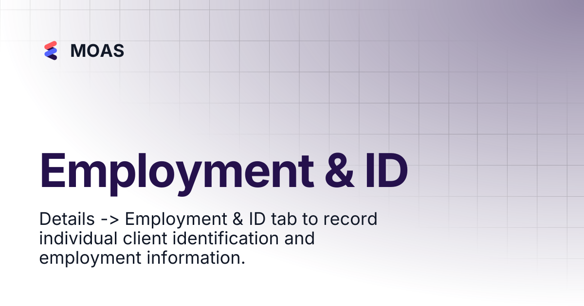 Employment & ID | MOAS